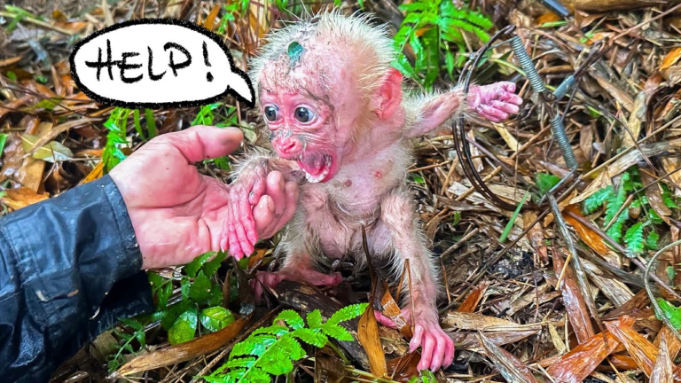 The poor baby monkey’s weak cry for help – Fastnews24.info